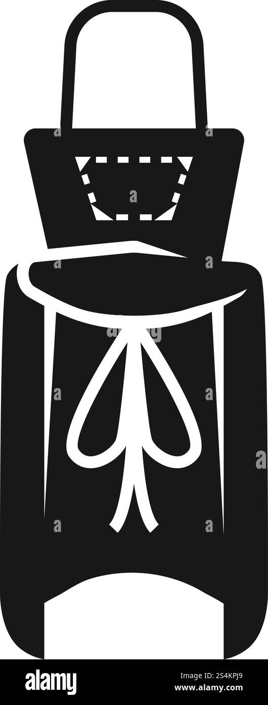 Female apron from behind icon. Simple illustration of Female apron from ...