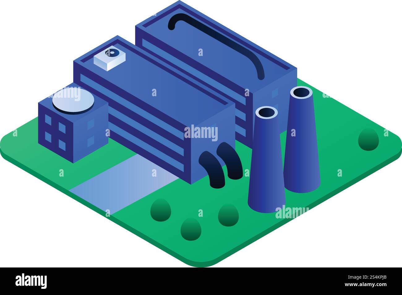 Eco power plant icon. Isometric of eco power plant vector icon for web ...