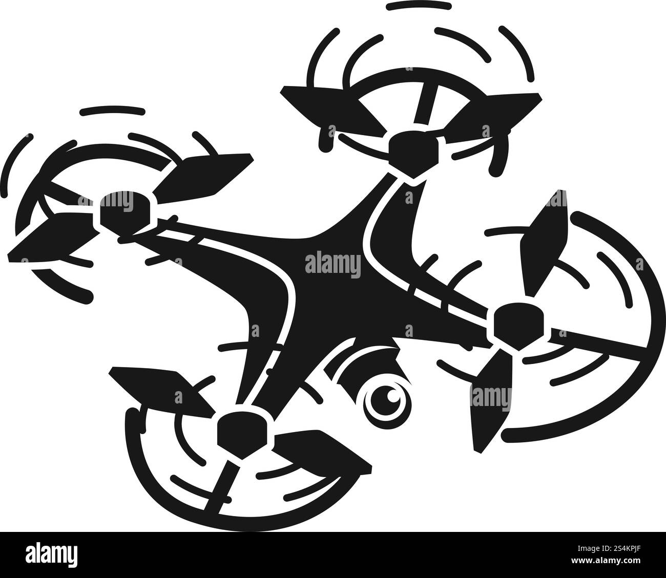 Drone top view icon. Simple illustration of drone top view vector icon ...