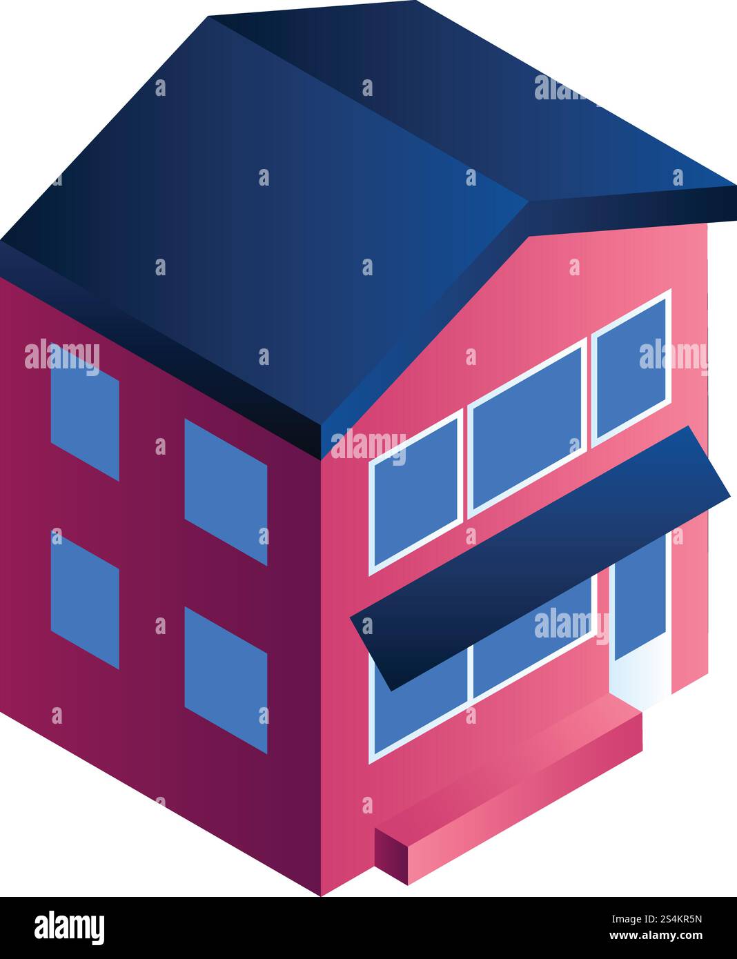 Residential house icon. Isometric of residential house vector icon for ...