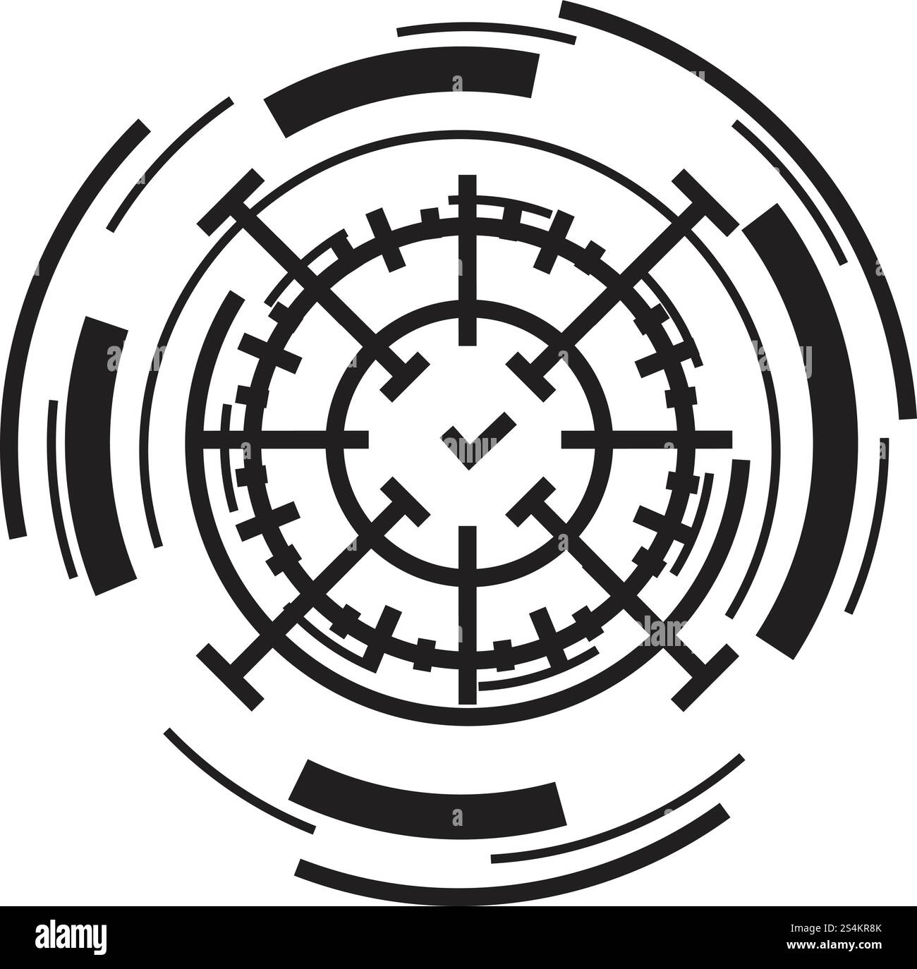 Crosshair icon. Simple illustration of crosshair vector icon for web ...