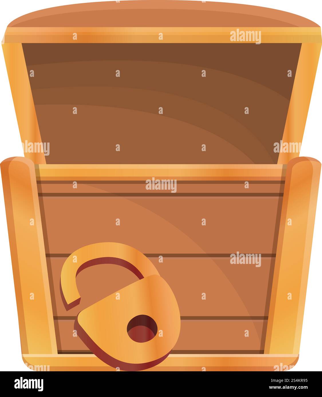 Open dower chest icon. Cartoon of open dower chest vector icon for web ...