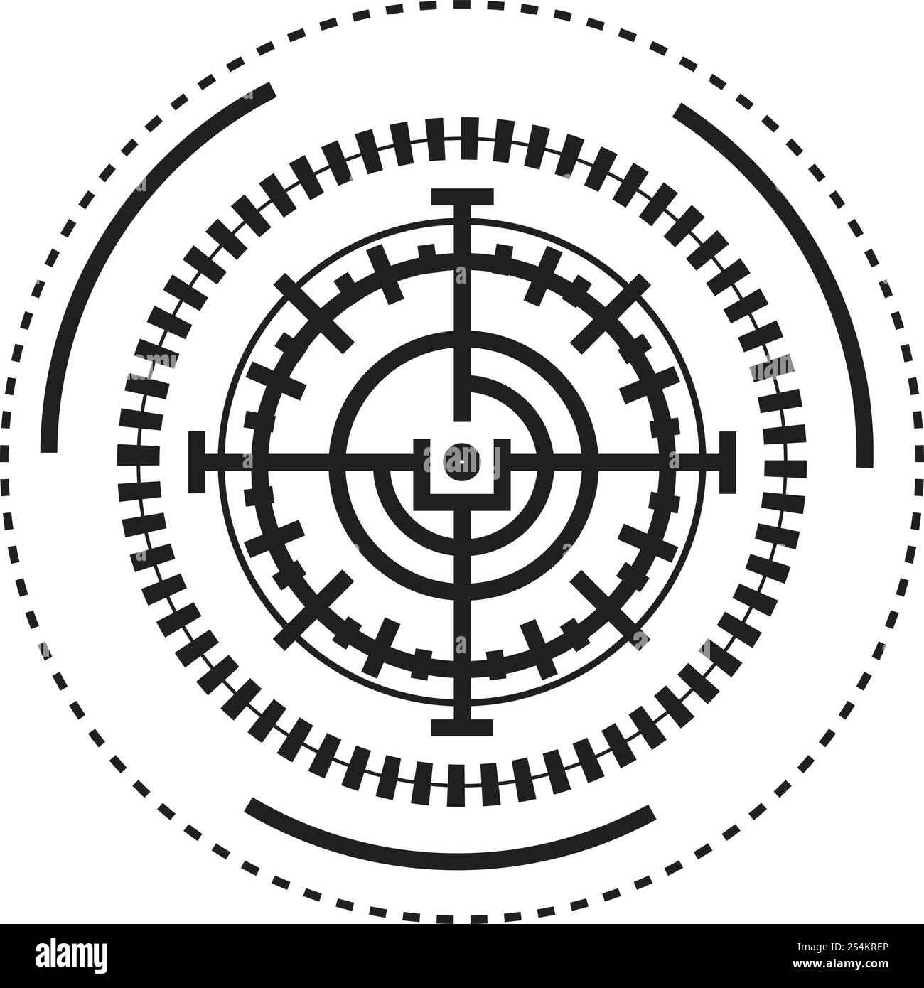 Army crosshair icon. Simple illustration of army crosshair vector icon ...