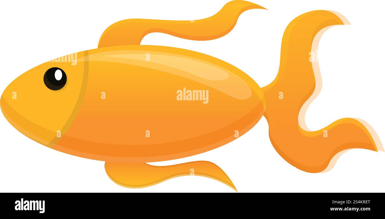 Goldfish icon. Cartoon of goldfish vector icon for web design isolated ...