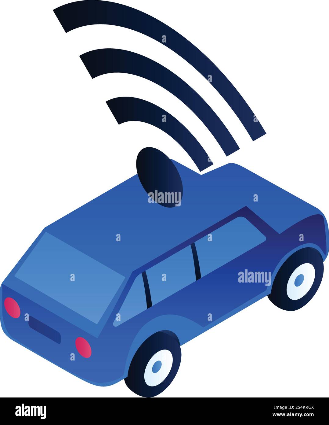 Driverless car sensor range Stock Vector Images - Alamy