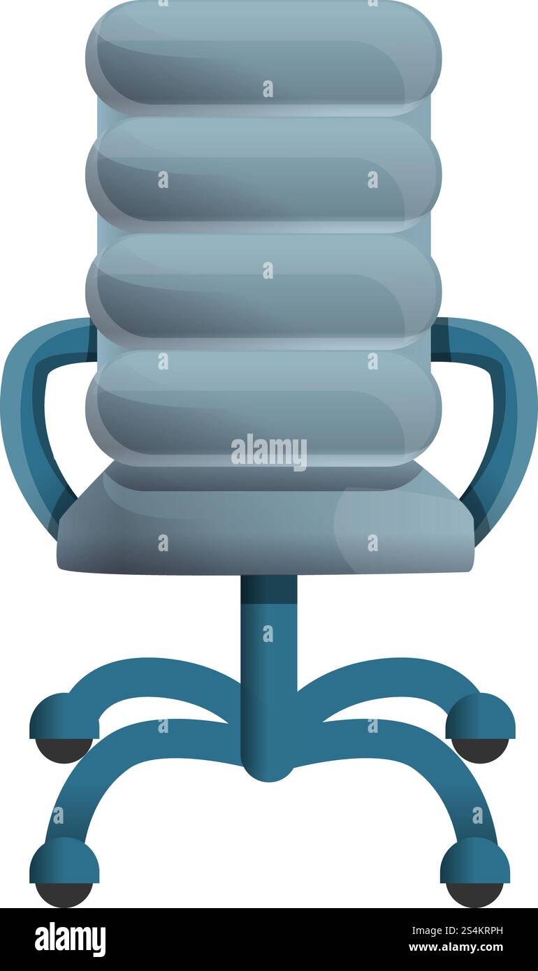 Leather grey chair icon. Cartoon of leather grey chair vector icon for ...