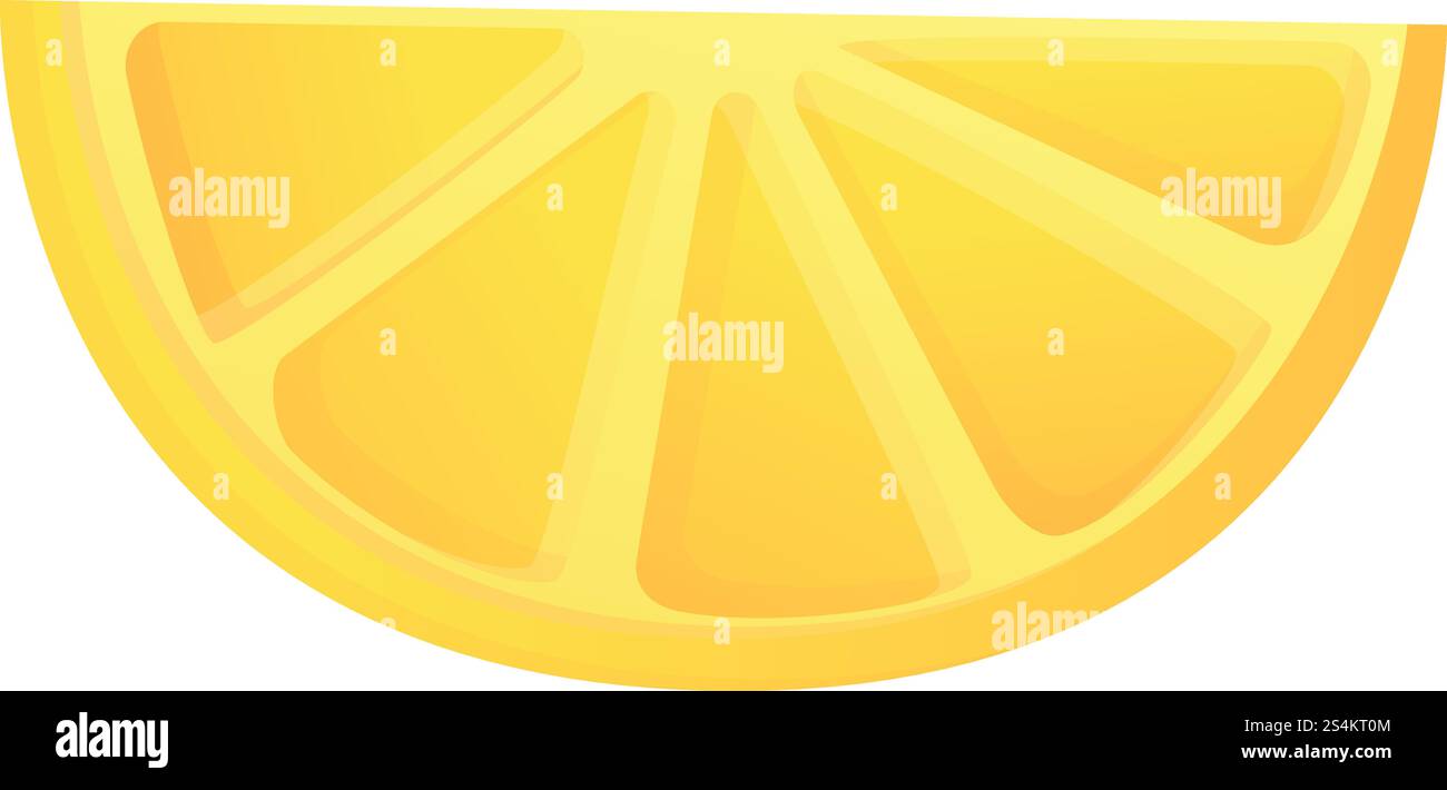 Slice of lemon icon. Cartoon of slice of lemon vector icon for web ...