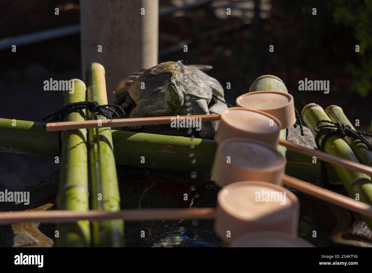 A fountain at Kameido Tenjin shrine in Tokyo Stock Photo - Alamy
