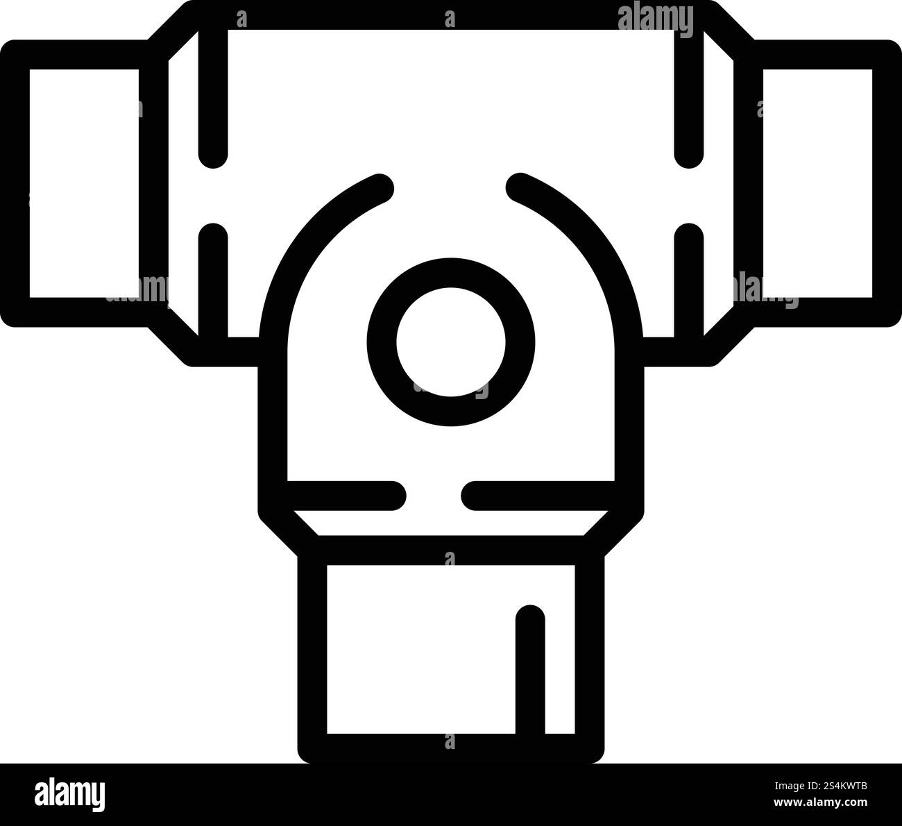 Rigid clamp icon. Outline rigid clamp vector icon for web design ...