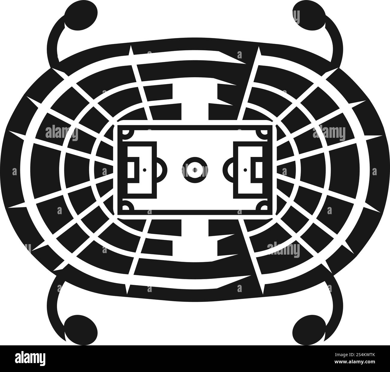 Open stadium top view icon. Simple illustration of open stadium top ...
