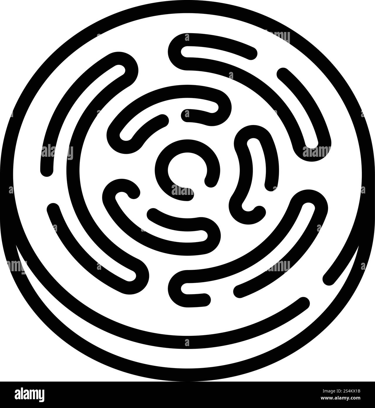 Round biscuit icon. Outline round biscuit vector icon for web design ...