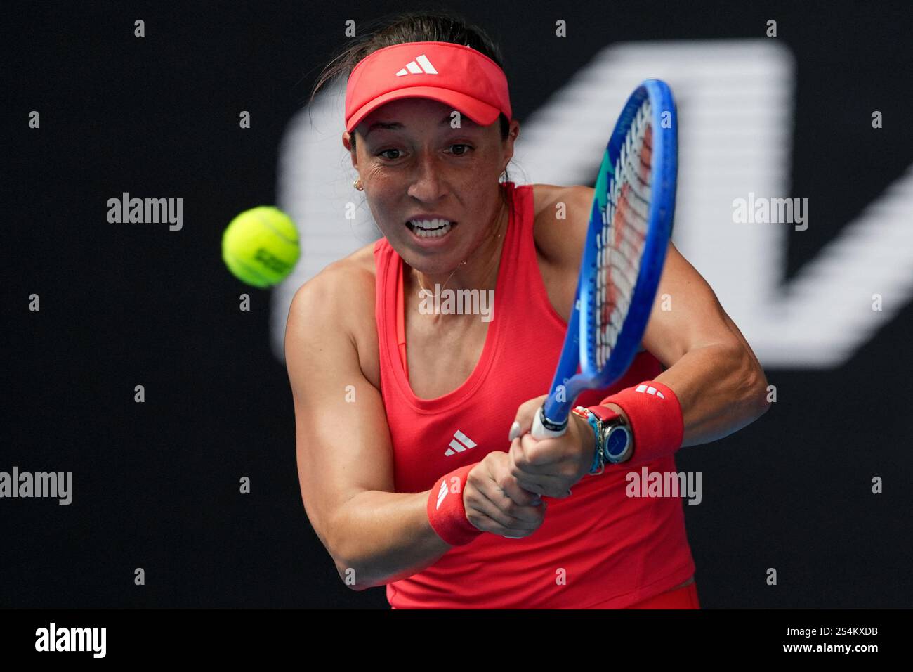 Jessica Pegula of the U.S. plays a backhand return to Maya Joint of ...
