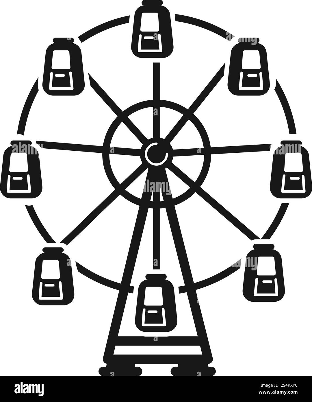 Ferris wheel icon. Simple illustration of ferris wheel vector icon for ...