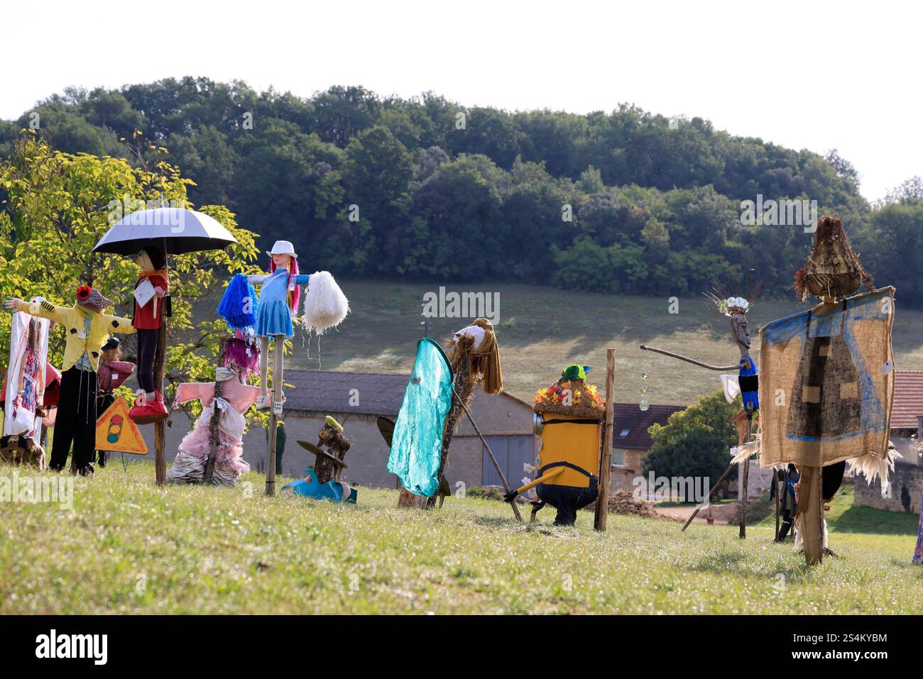 Scarecrows at the Meyrals Scarecrow Festival in Périgord Noir in the ...