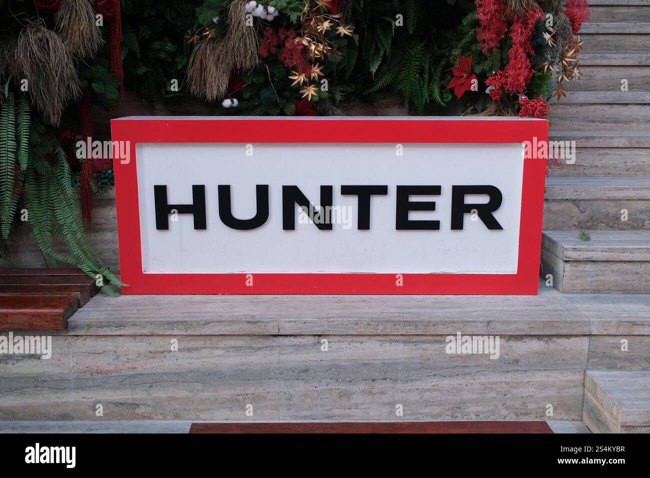 Hunter Boot company brand logo Stock Photo - Alamy