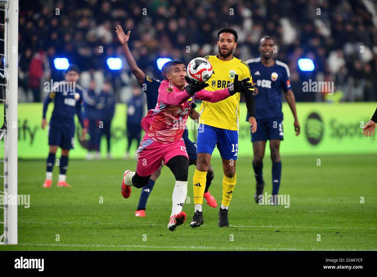 Turin, Italy. 12th Jan, 2025. Camilo Mena of Colombia during the Kings ...