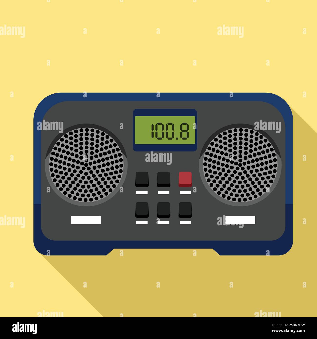 Woman and vintage radio Stock Vector Images - Alamy