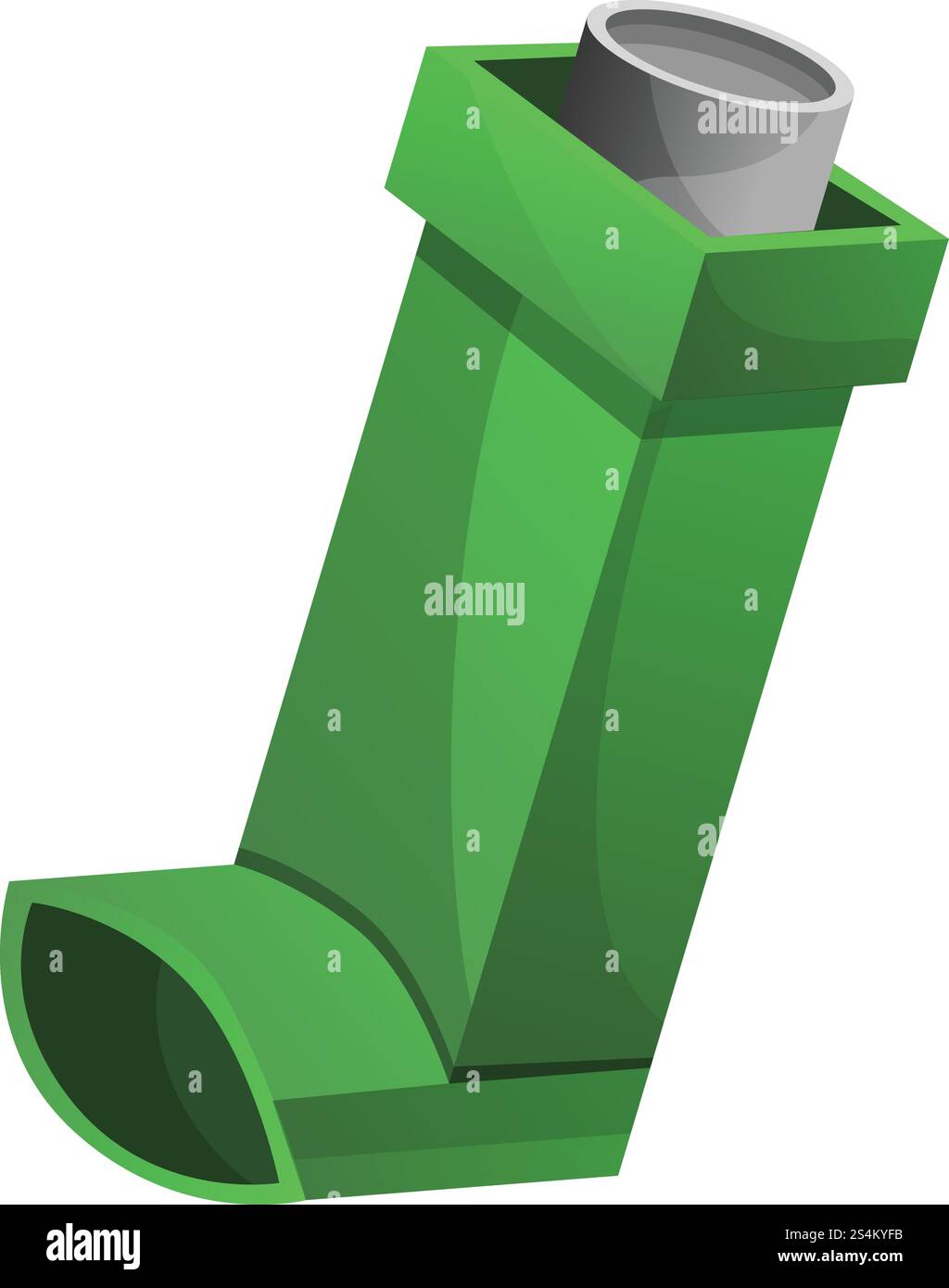 Green inhaler icon. Cartoon of green inhaler vector icon for web design ...