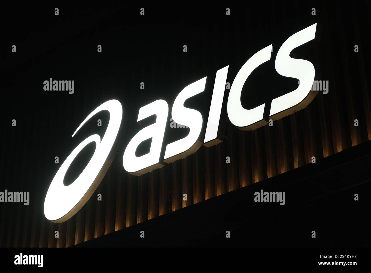 ASICS company brand logo Stock Photo - Alamy
