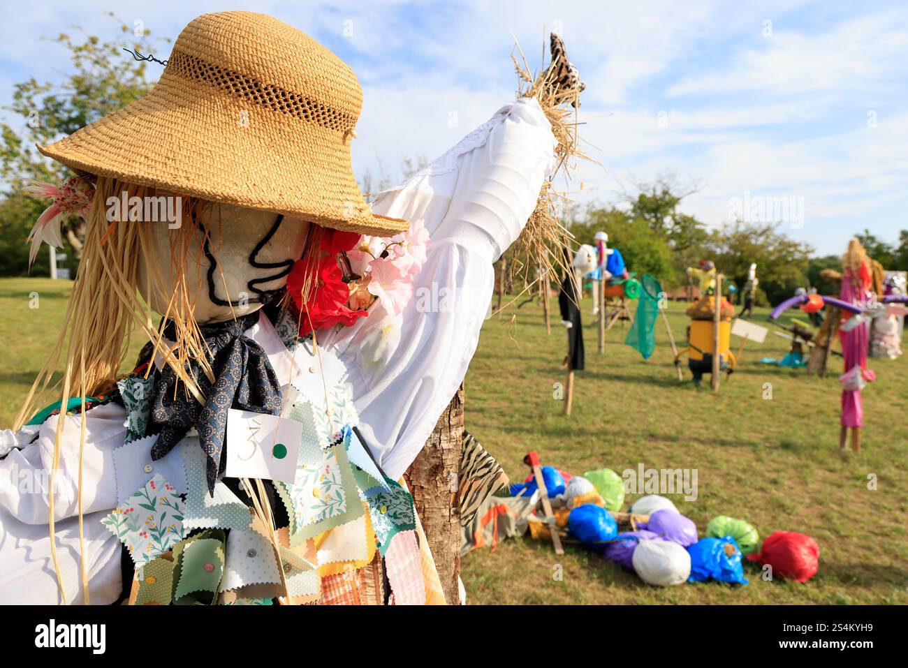 Scarecrows at the Meyrals Scarecrow Festival in Périgord Noir in the ...