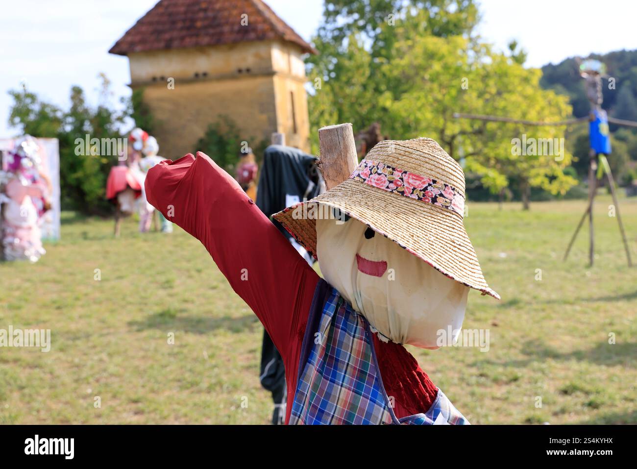 Scarecrows at the Meyrals Scarecrow Festival in Périgord Noir in the ...