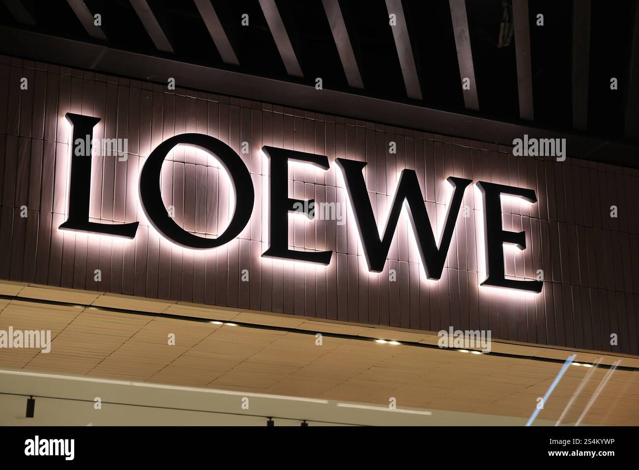 LOEWE brand logo store sign Stock Photo - Alamy