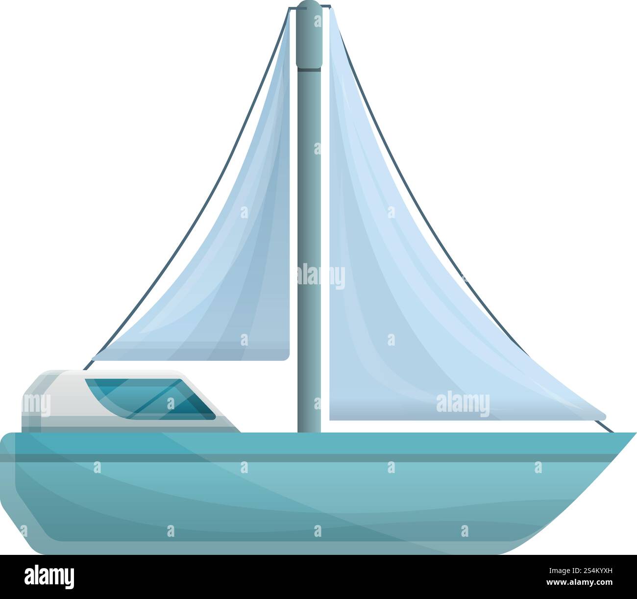 Modern sailboat icon. Cartoon of modern sailboat vector icon for web ...