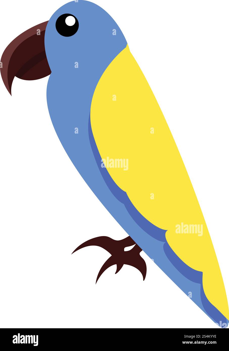 Blue big parrot icon. Cartoon of blue big parrot vector icon for web ...