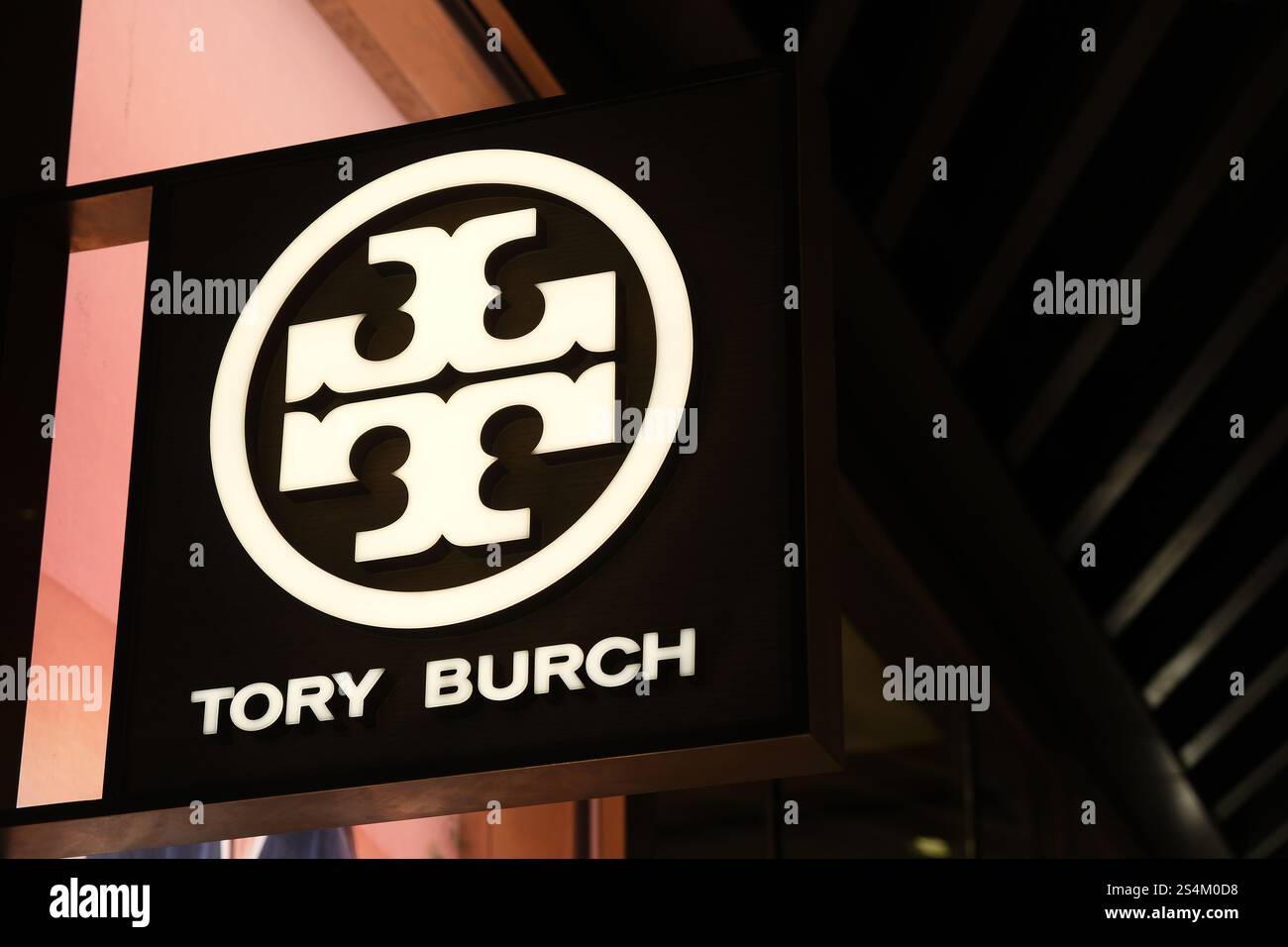 Tory Burch brand logo store sign Stock Photo - Alamy