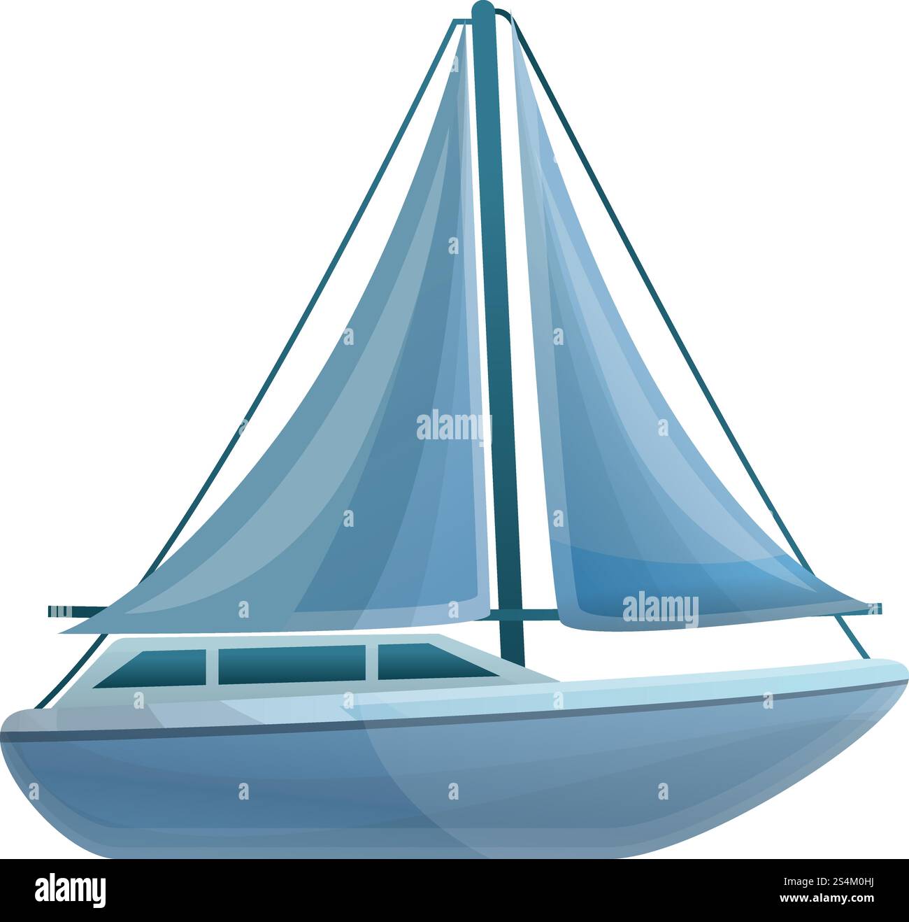 Sea sailboat icon. Cartoon of sea sailboat vector icon for web design ...