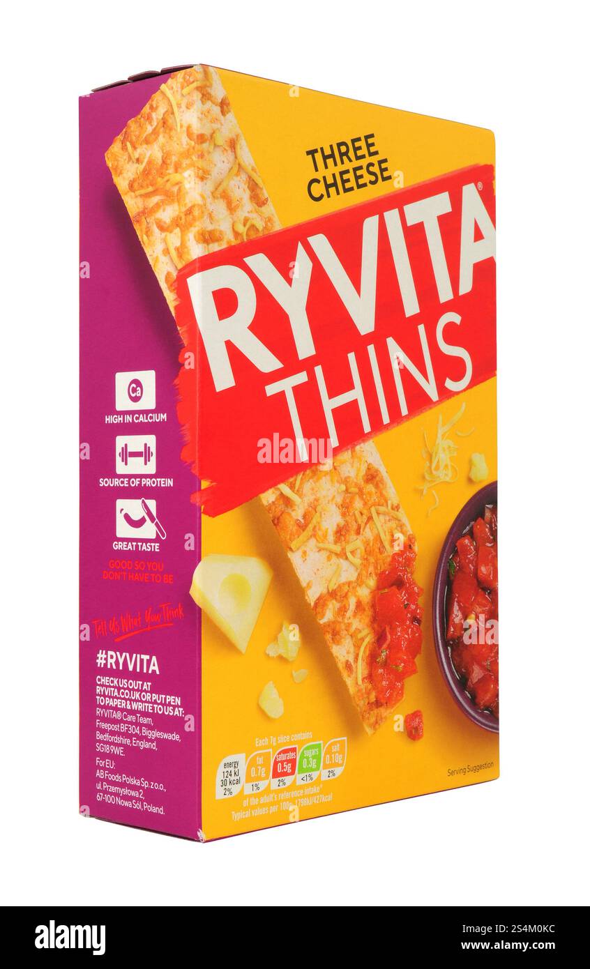 Ryvita thins three cheese flavour wheat and rye flatbread snacks for ...