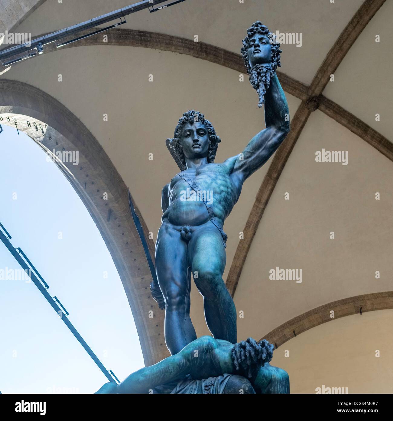 Perseus With the Head of Medusa statue in Florence, Italy Stock Photo ...