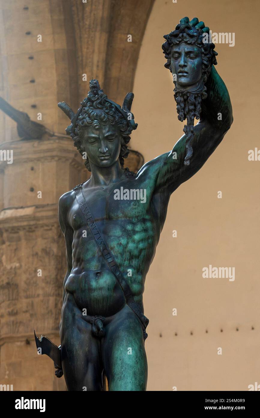 Perseus With the Head of Medusa statue in Florence, Italy Stock Photo ...