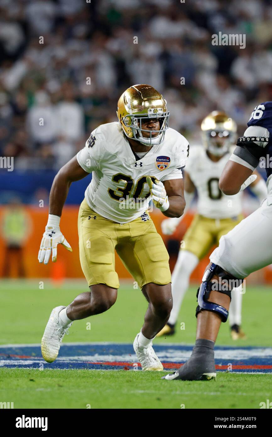 MIAMI GARDENS, FL - JANUARY 09: Defensive Lineman Bryce Young #30 of ...