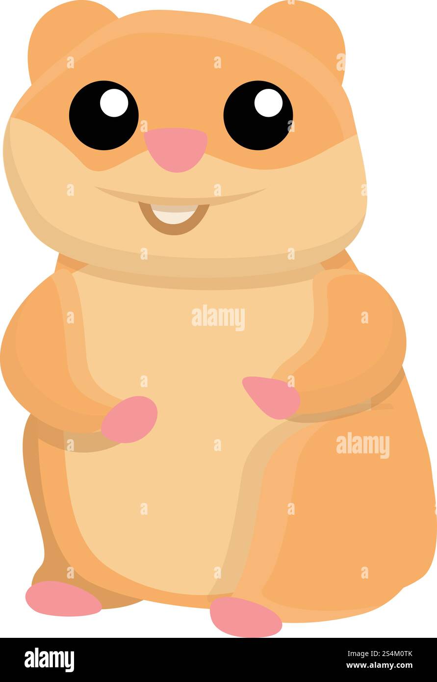 Smile hamster icon. Cartoon of smile hamster vector icon for web design ...