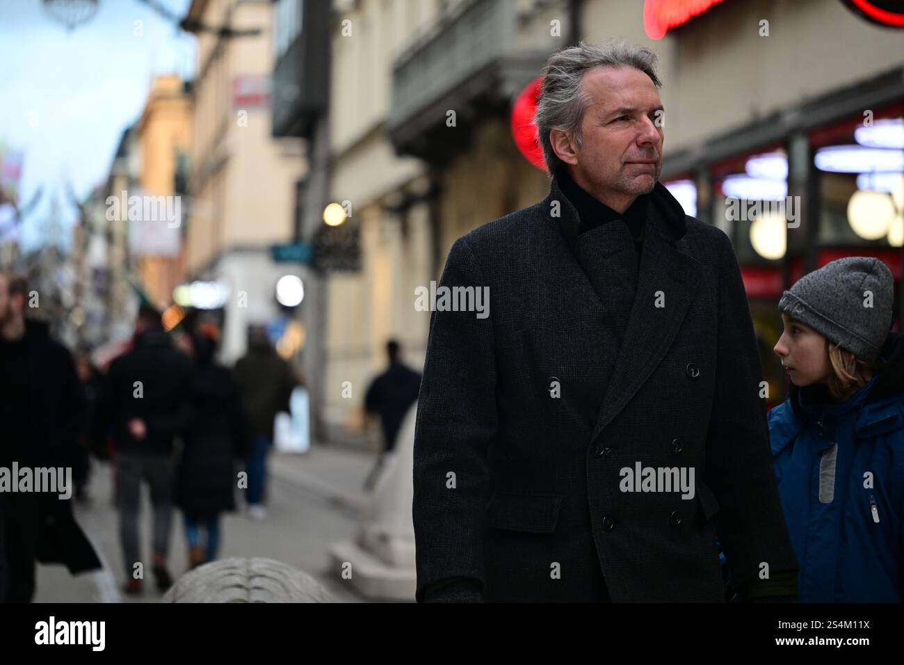 Stockholm, Uppland, Sweden. December 29 2024. People on the street ...