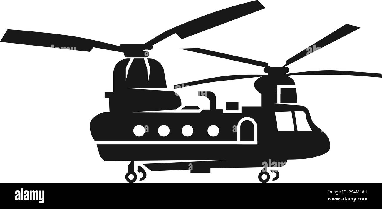 Chinook helicopter icon. Simple illustration of chinook helicopter ...