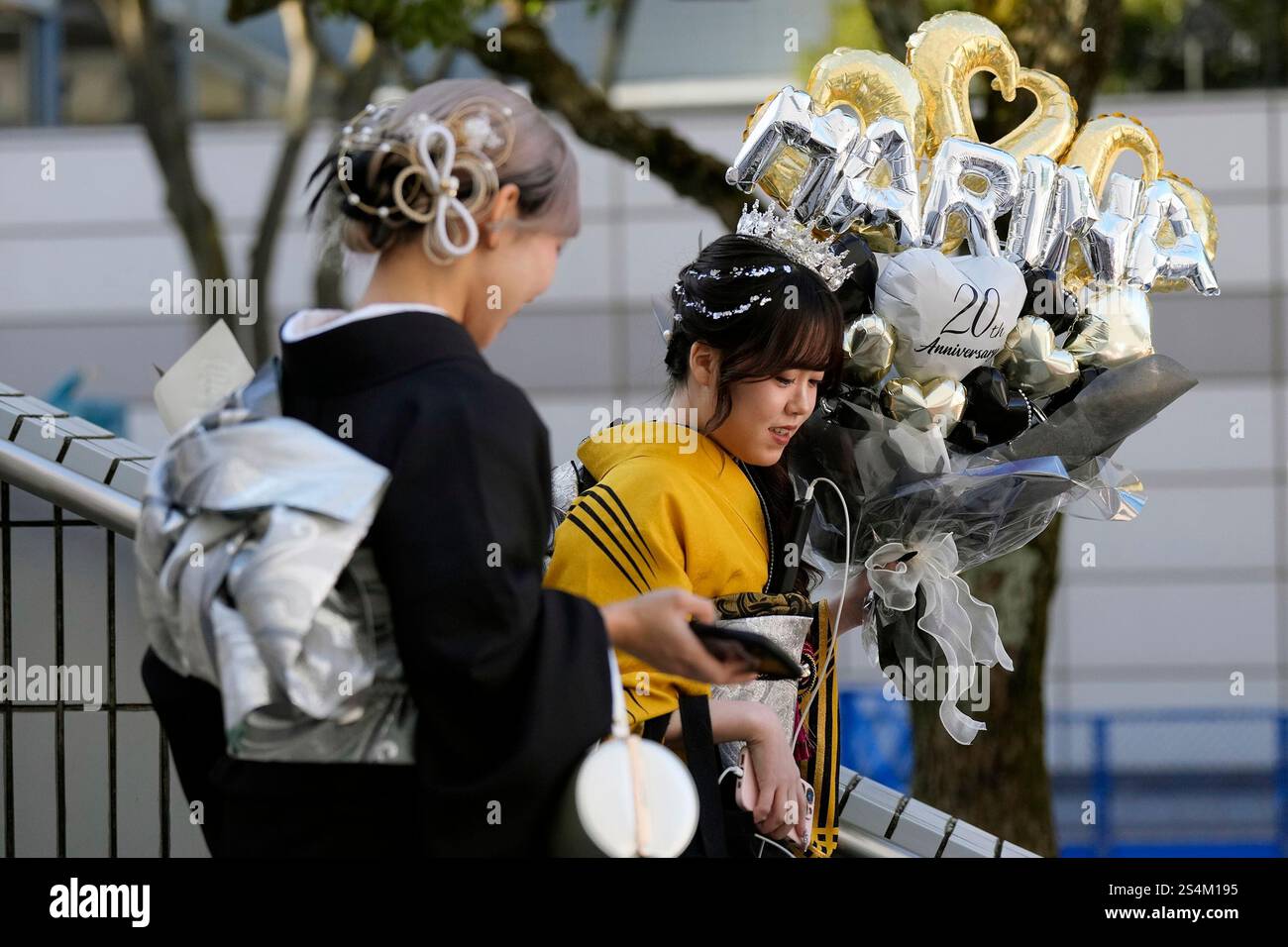Young adults arrive for the Coming-of-Age Day, a centuries-old ...