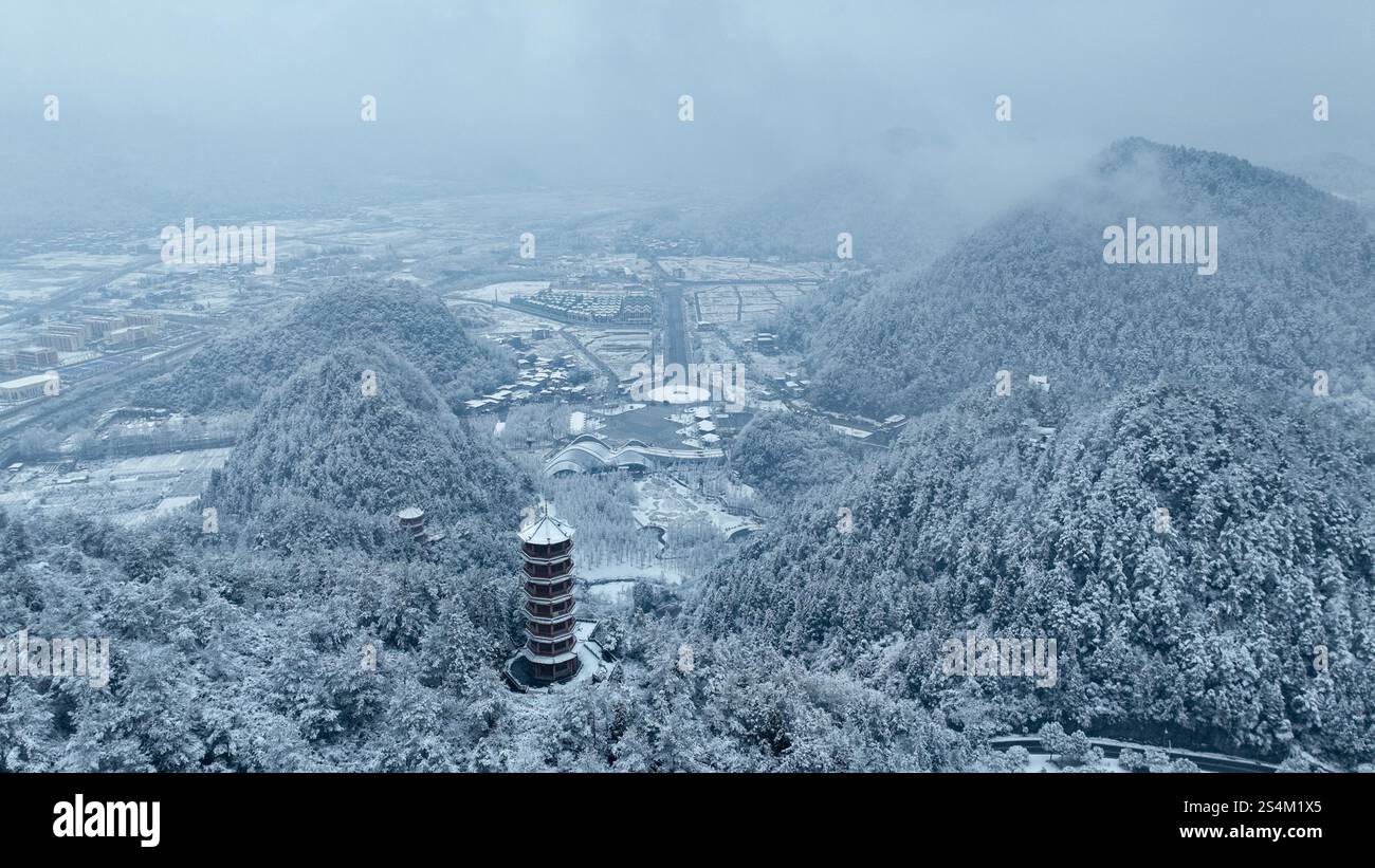 Snow scenery at a forest park in Chongqing, China, 9 January, 2025 ...
