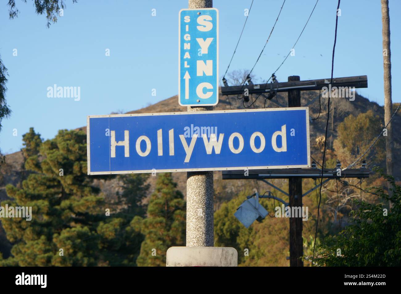 Los Angeles, California USA 12th January 2025 Hollywood Blvd Sign on ...