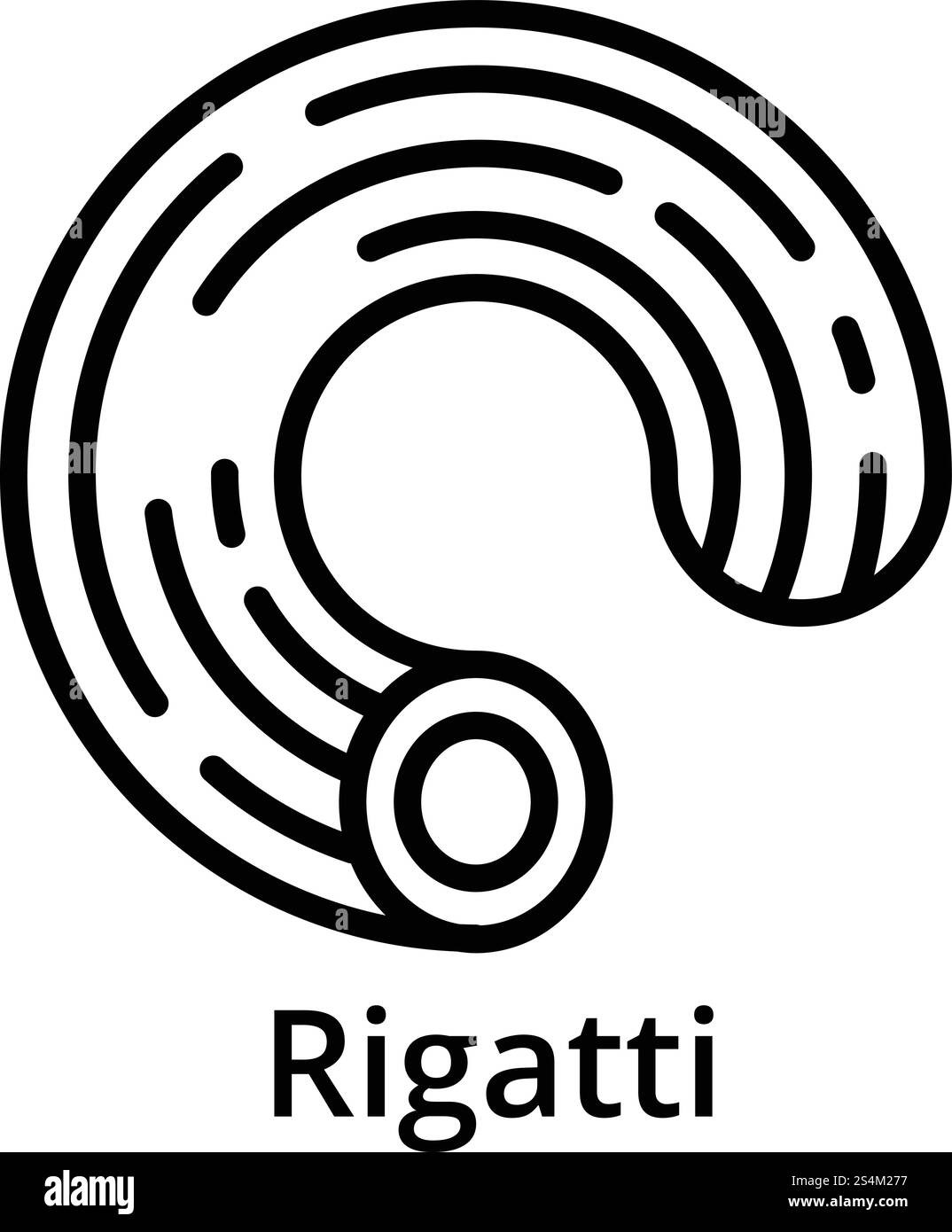 Rigatti icon. Outline rigatti vector icon for web design isolated on ...