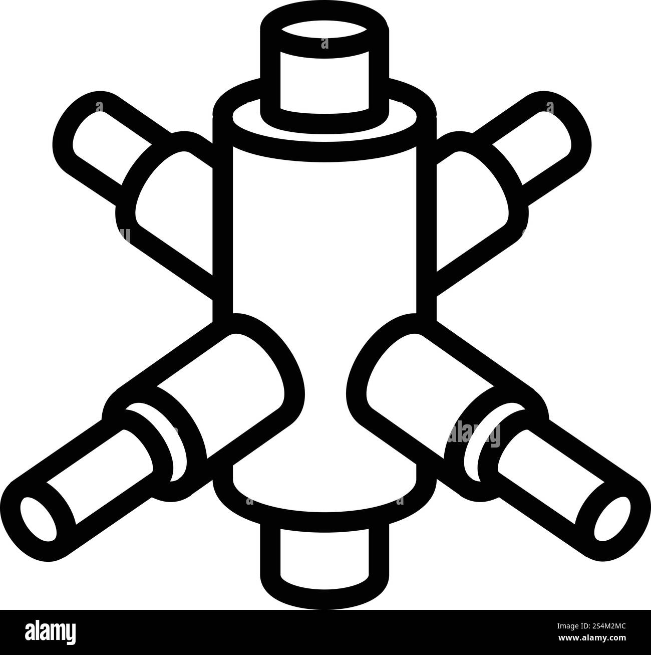 Scaffolding Cross Connection Icon Outline Scaffolding Cross Connection Vector Icon For Web