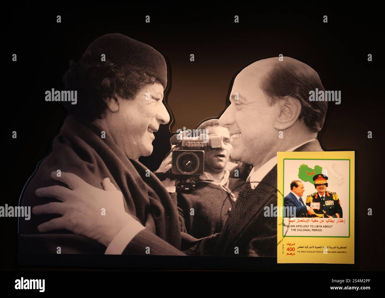 Venice, Italy - May 7 2024: 60th Art Biennale in Venice. Gaddafi in ...