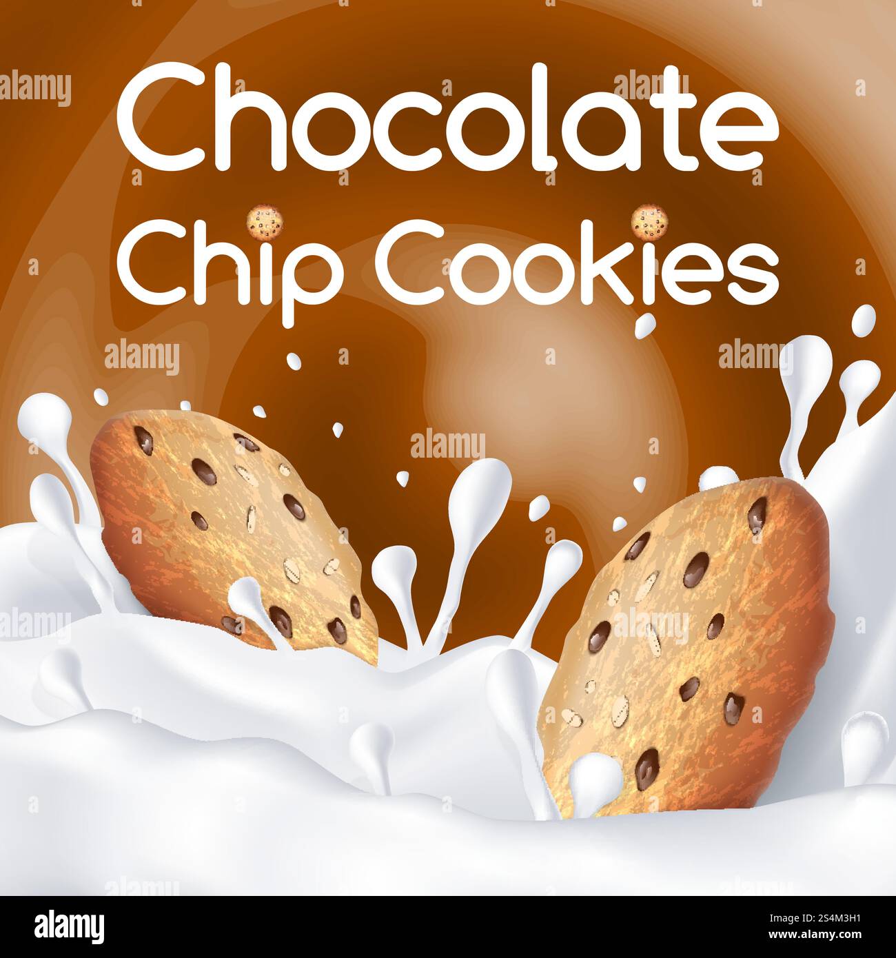 Biscuit concept background. Realistic illustration of biscuit vector ... Biscuit concept background. Realistic illustration of biscuit vector ...