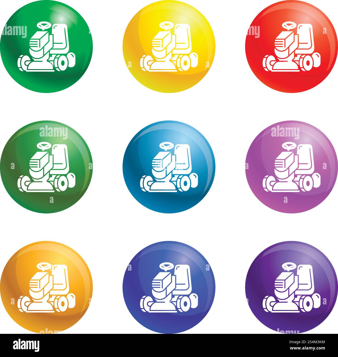 Grass collection machine Stock Vector Images - Alamy