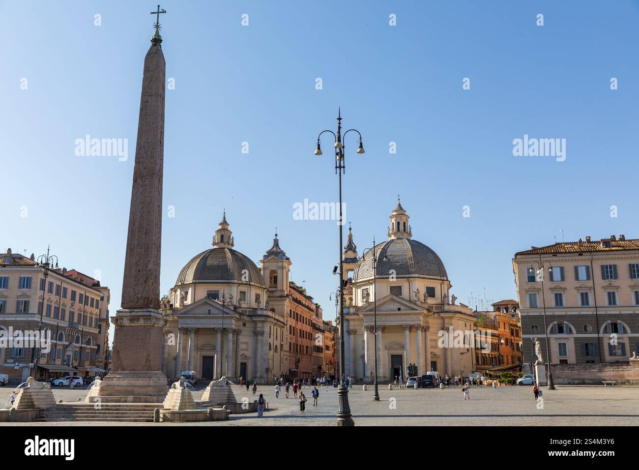 Churches of Santa Maria in Montesanto (left), Santa Maria dei Miracoli ...