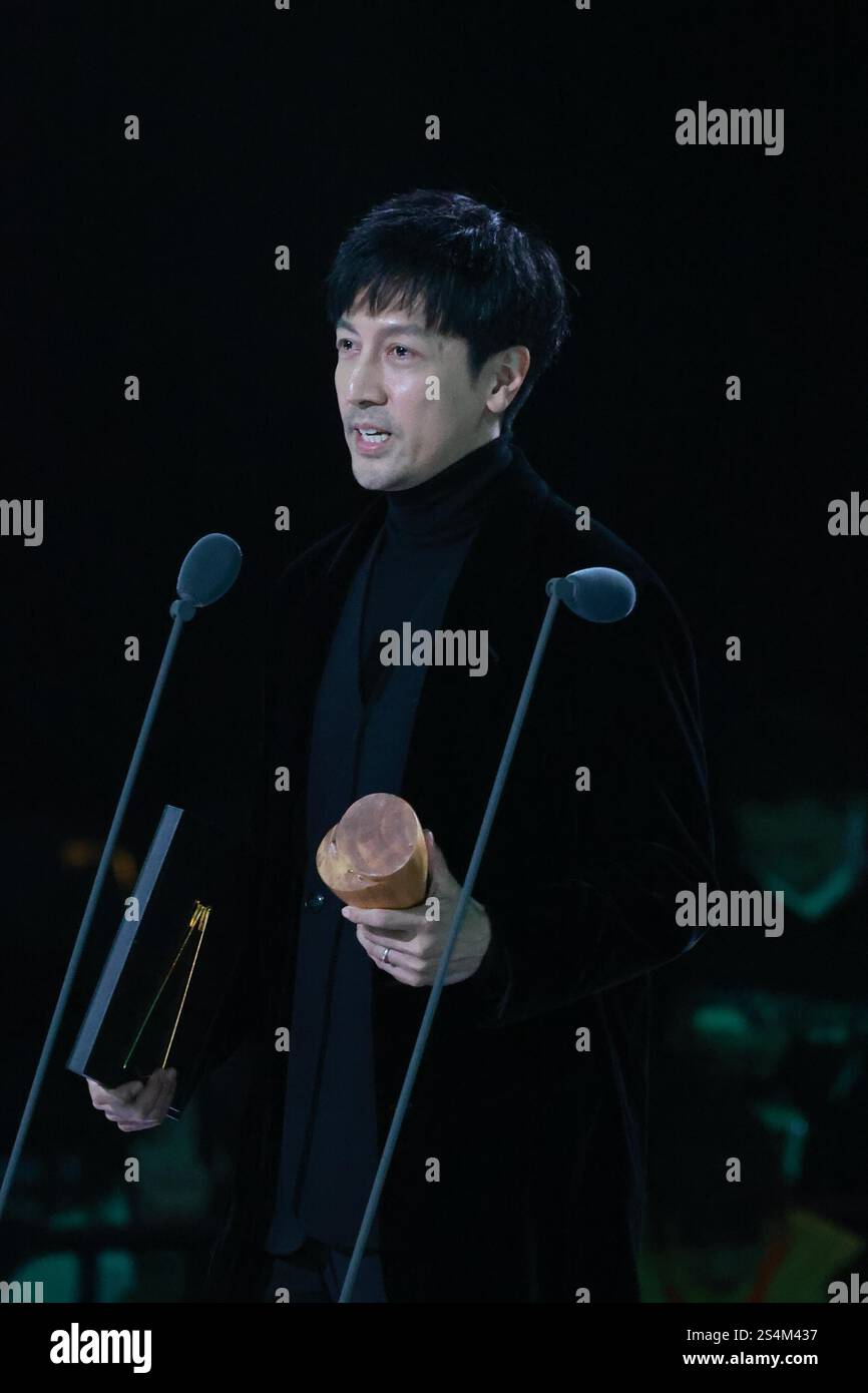 Chinese actor and director Zhang Luyi attends an activity in Macao, China, 4 January, 2025 Stock ...