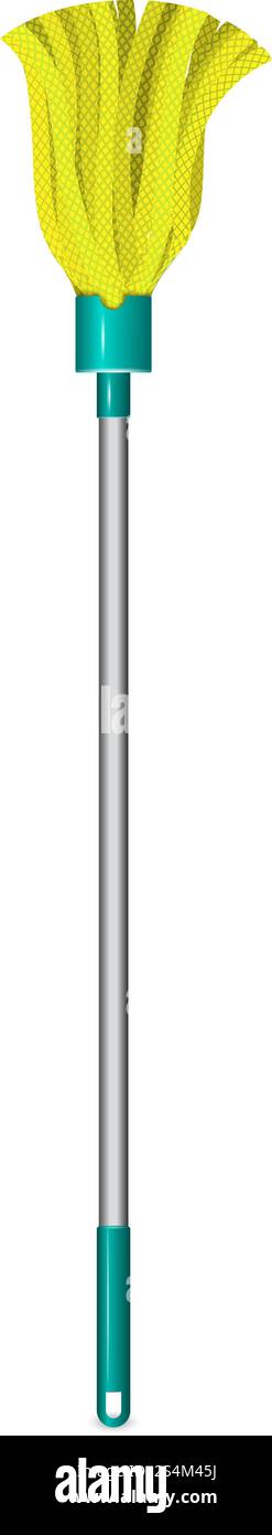 Broom mop icon. Realistic illustration of broom mop vector icon for web ...