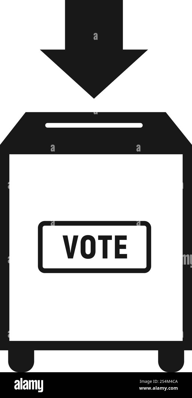 Ballot box icon. Simple illustration of ballot box vector icon for web ...