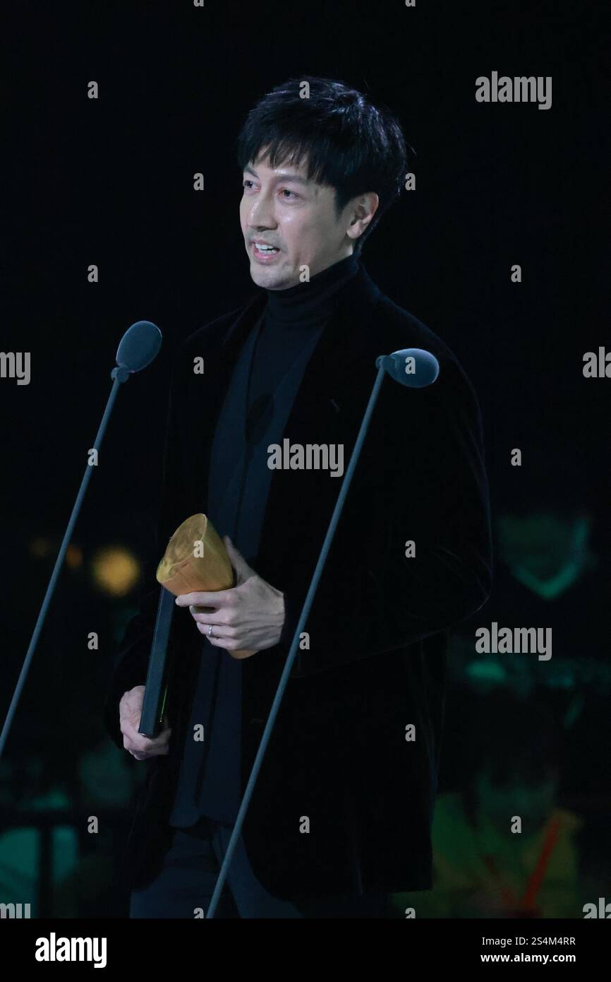 Chinese actor and director Zhang Luyi attends an activity in Macao, China, 4 January, 2025 Stock ...